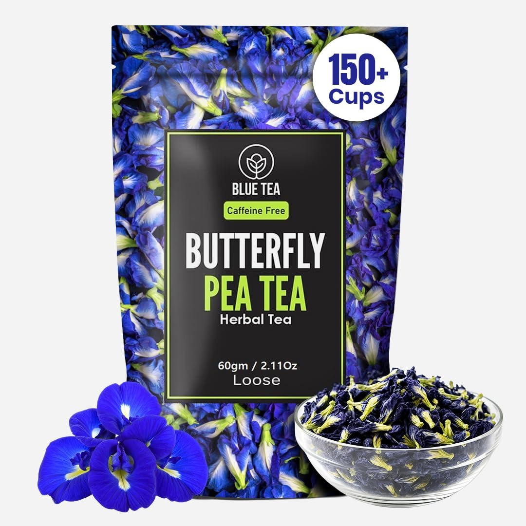 Blue Tea Butterfly Pea Flower Tea - 60 gms - Organic Wellnesses