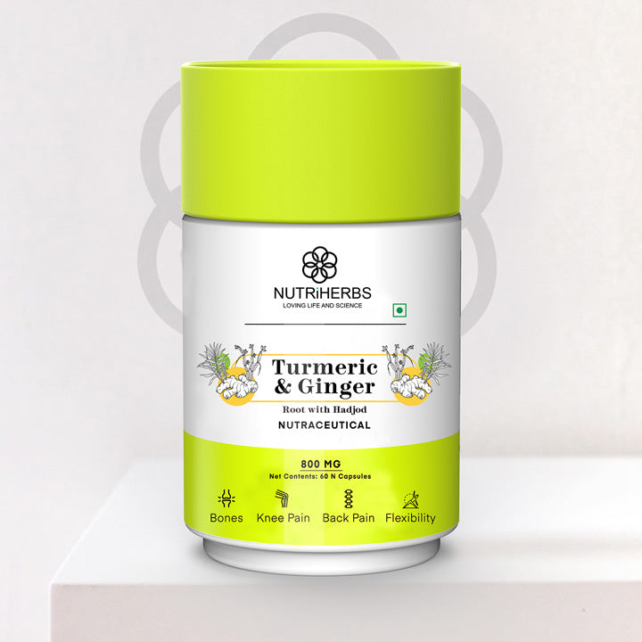 Nutriherbs Turmeric & Ginger Extract with Hadjod - 60 tabs - Organic ...